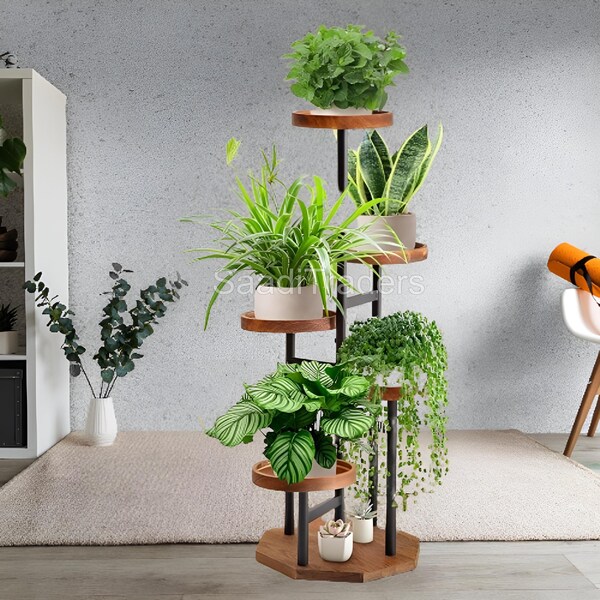 Free Standing Hanging Plant Stand - Etsy