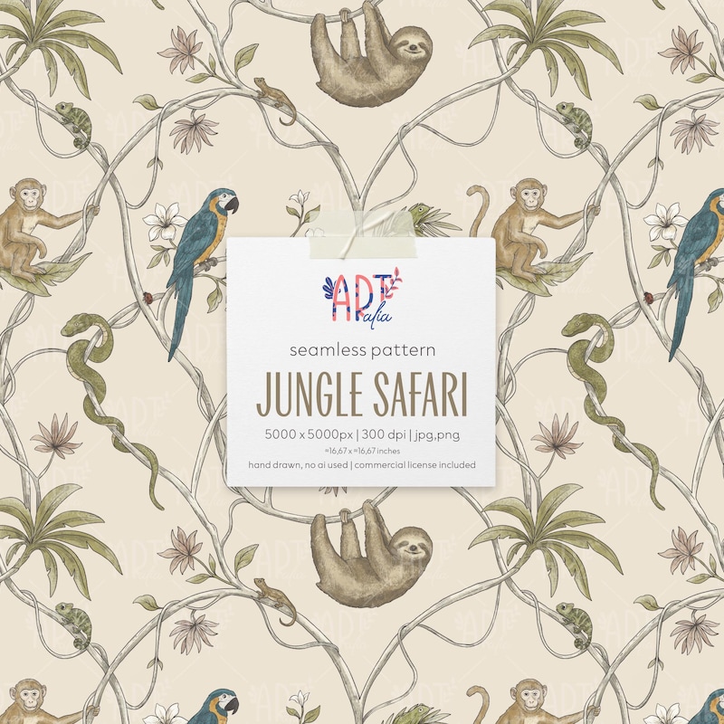 Children Safari Wallpaper - Etsy