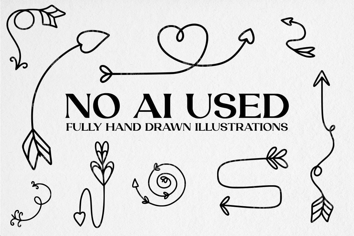 Doodle Arrows Bundle | Hand-drawn Sketch Arrows | 47 PNG & SVG Designs ...