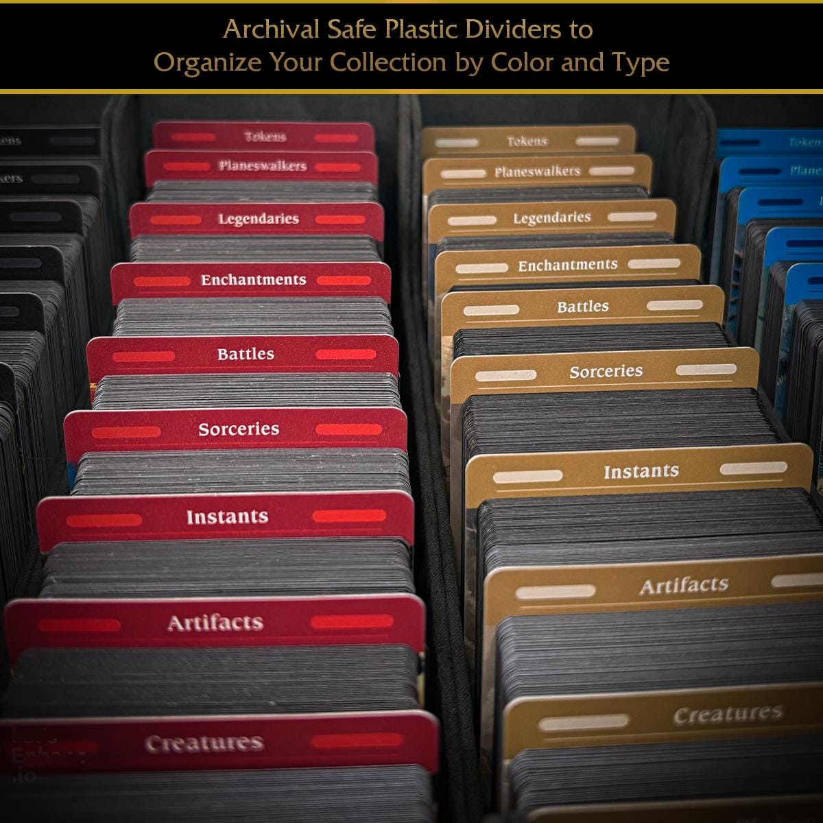 MTG Card Dividers Set – 77 Archival-safe Plastic Magic Card Organizers ...