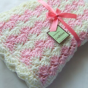 Baby Girl Blanket Crochet Baby Blanket Crib Size Antiqute White and ...