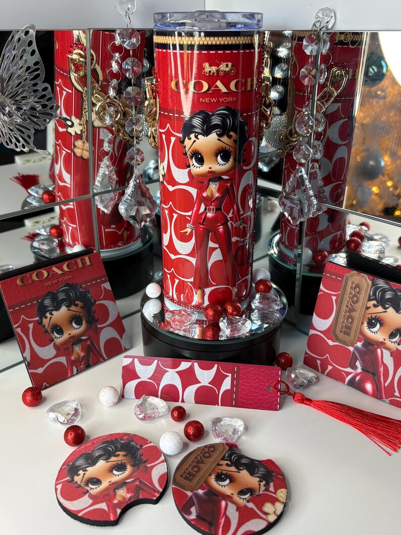 Betty Boop Lover Tumbler Purse for Her 20 Oz W/ Detachable Link Chain ...