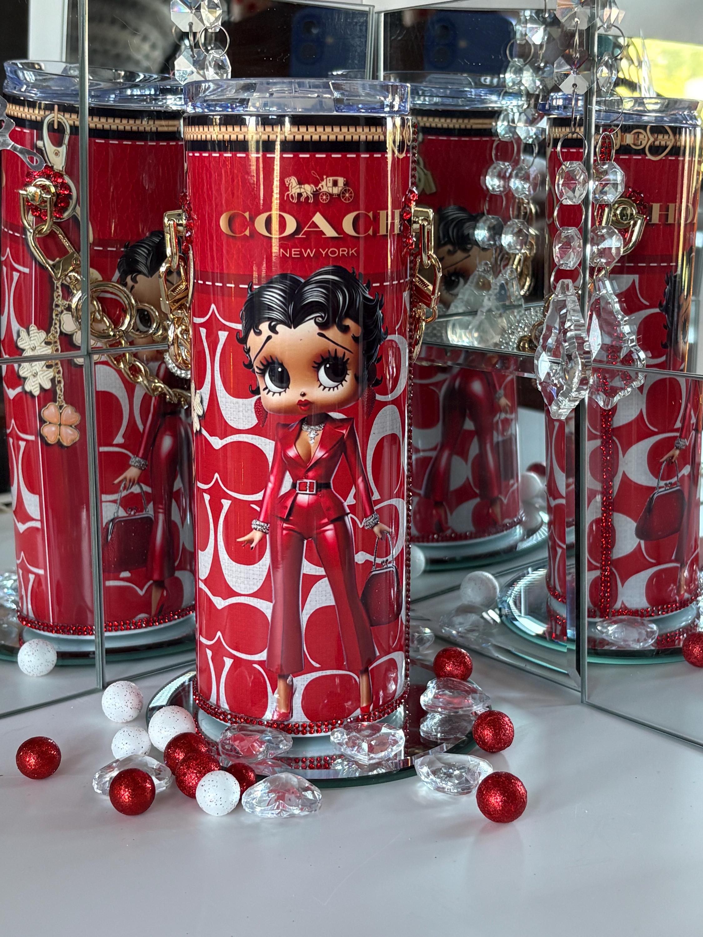 Betty Boop Lover Tumbler Purse for Her 20 Oz W/ Detachable Link Chain ...