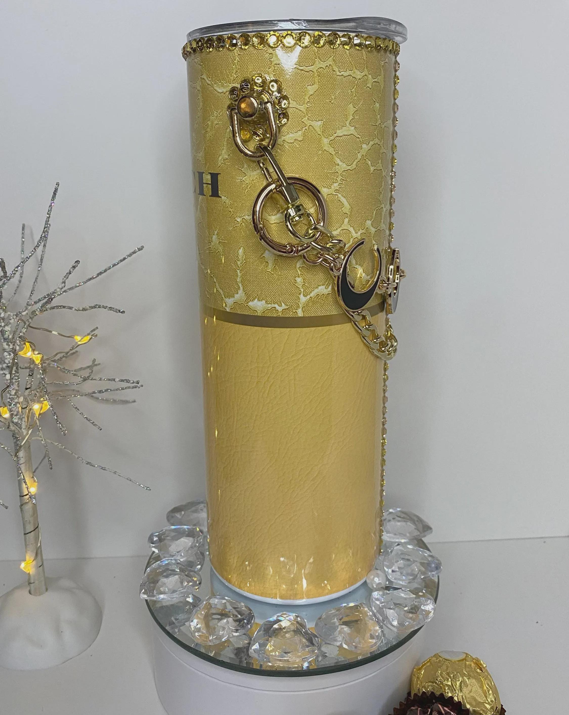 Gold Luxury Tumbler With Chain Glam Drinkware Gift for Her - Etsy