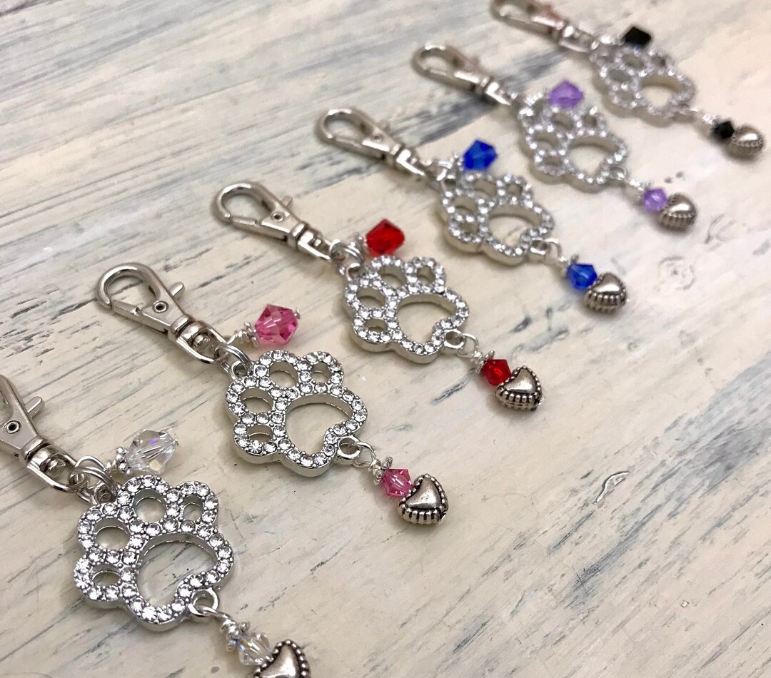 Sparkly Animal Paw Print Zipper Pull, Kitty Paw, Puppy Paw, Belt Bag ...