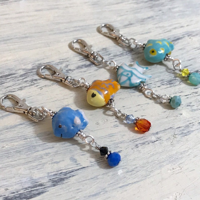Fish Zipper Pulls Fishy Purse Charms Zipper Charm Purse - Etsy