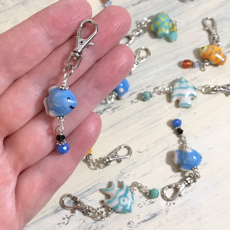 Fish Zipper Pulls, Fishy Purse Charms, Zipper Charm, Purse Decoration ...