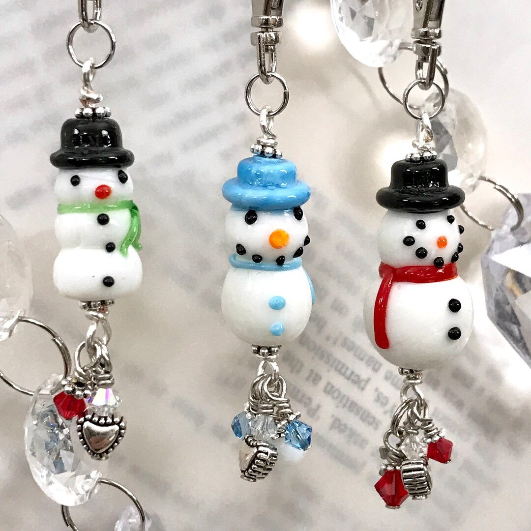 Snowman Zipper Pull, Snow, Holiday Charm, Christmas Purse Decor, Bag ...