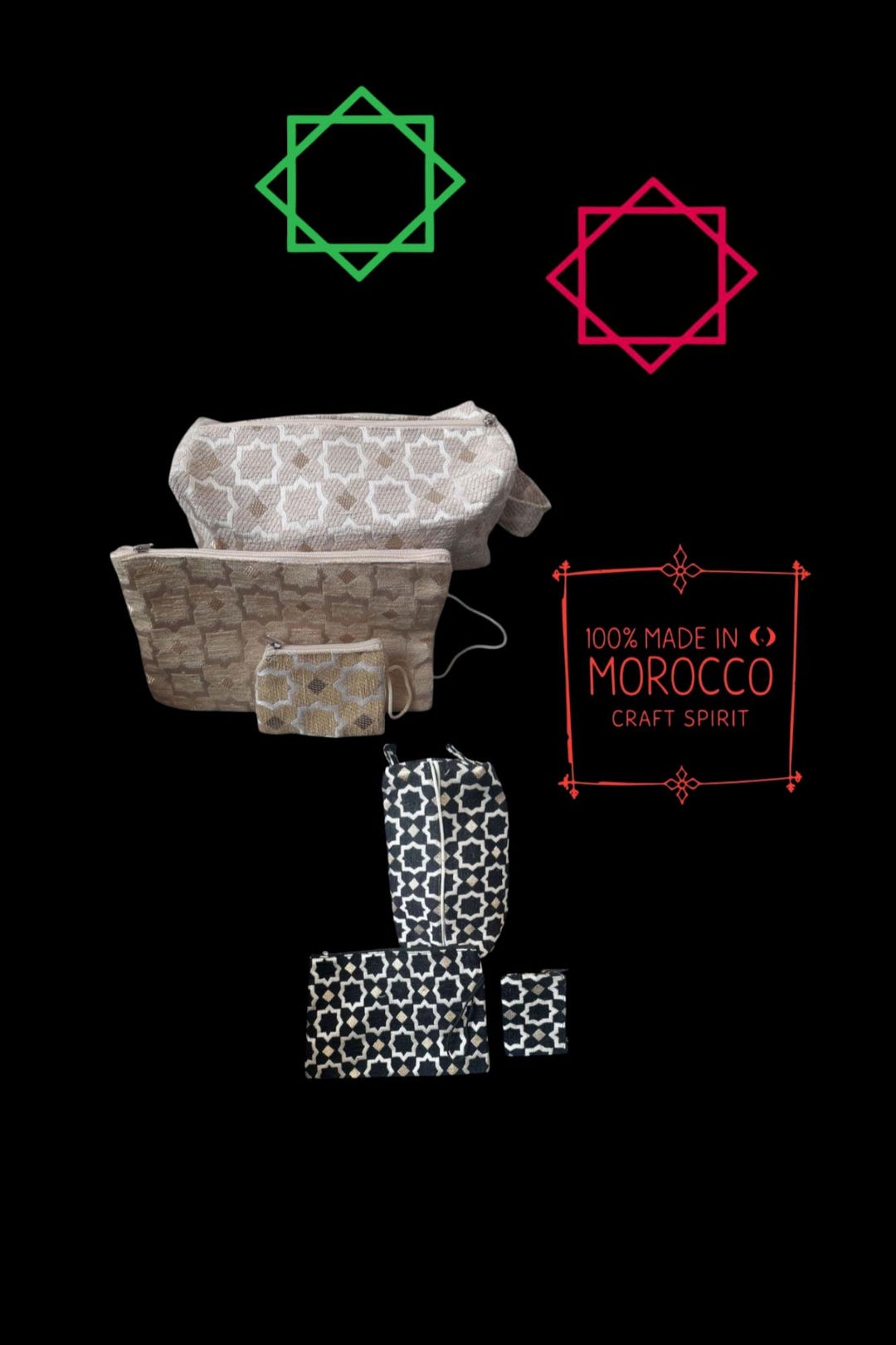 Moroccan Kits(2)+pouch(1).moroccan-made. 2 Kits + 1 Pouch Total (3 ...
