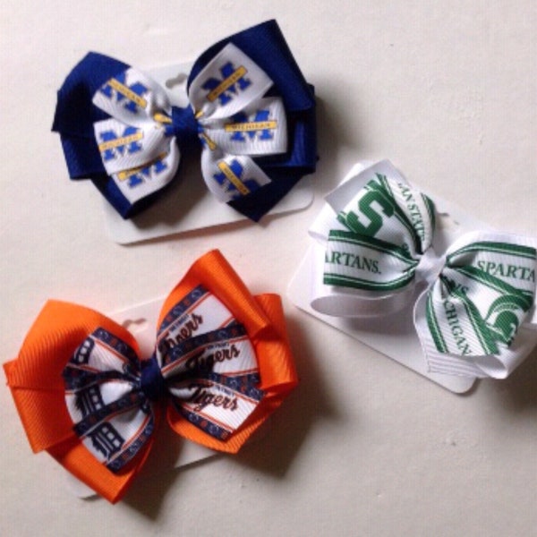 Detroit Tigers Bow - Etsy