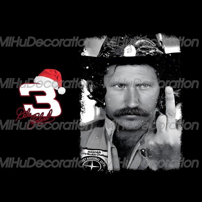 Two Sided Dale Earnhardt Christmas Digital Download, Dale Earnhardt ...