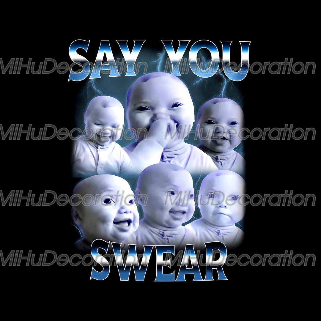 Niche Baby Holding Laugh PNG, AI Baby Laughing Meme Sublimation, Funny ...