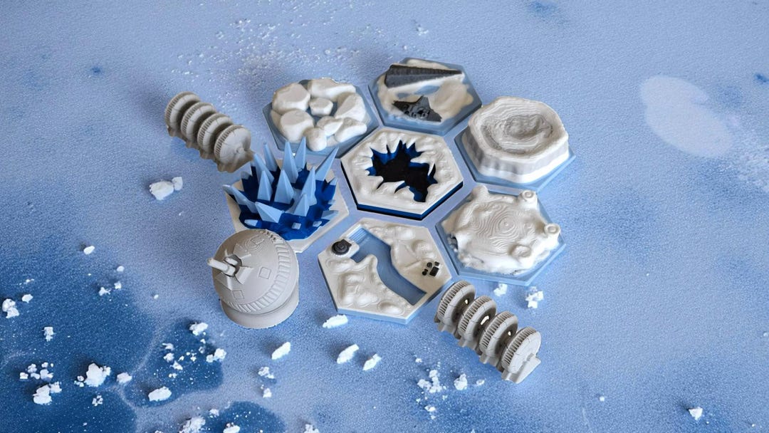 Battle of Hoth Hexes + Shield Generator and Ion Cannon 3D 39 Pieces ...