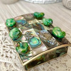 Inlaid Abalone Trinket Box Inlay Shell Iridescent Natural - Etsy