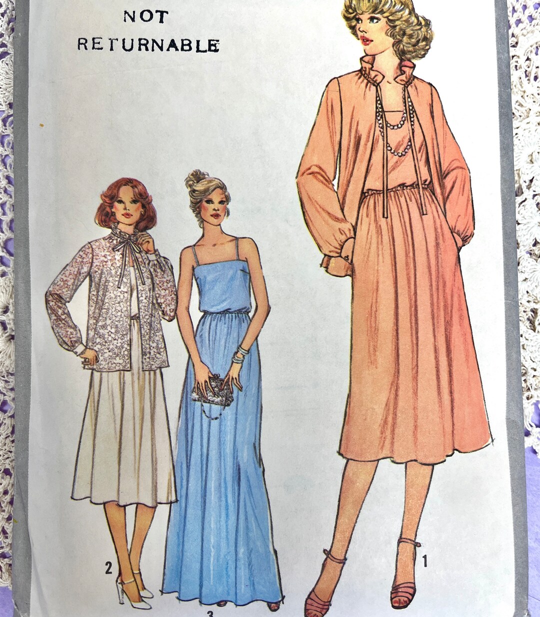 Vintage Slip Dress Sewing Pattern: Simplicity 8701, Spaghetti Straps - Etsy