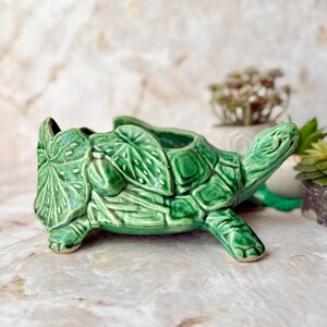 Mccoy Turtle Planter, Vintage 40s 50s, Sculptural, Mccoy Pottery, Mid ...
