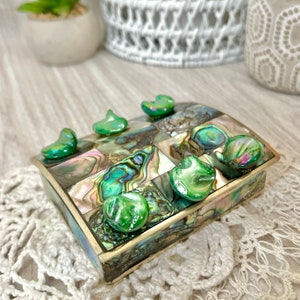 Inlaid Abalone Trinket Box Inlay Shell Iridescent Natural - Etsy