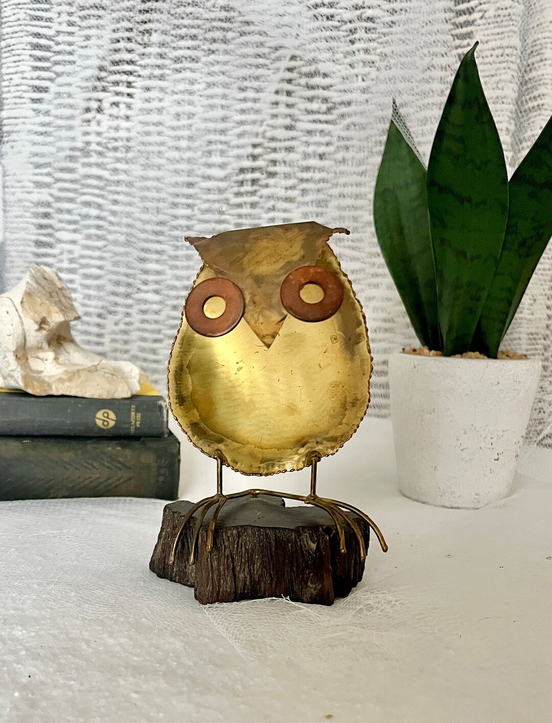 Brutalist Metal Art, Owl Sculpture, 70s Owl Art, Metal Owl Sculpture ...