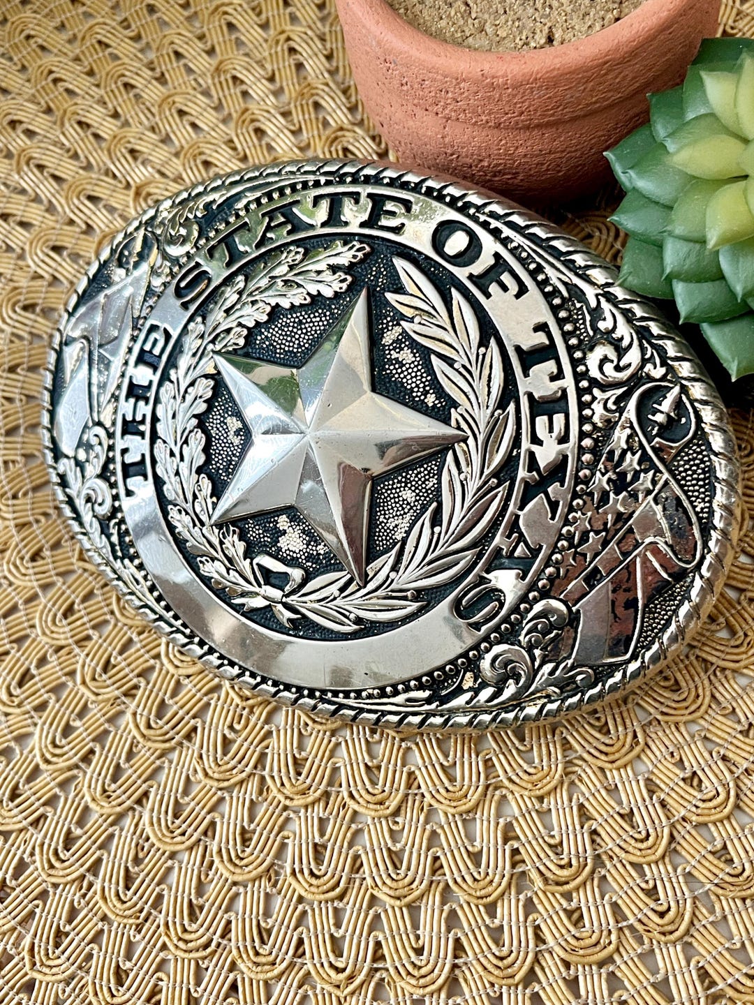 Big Cowboy Belt Buckle, Texas, Ornate Design, Lone Star, Rodeo, Country ...
