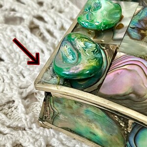 Inlaid Abalone Trinket Box Inlay Shell Iridescent Natural - Etsy