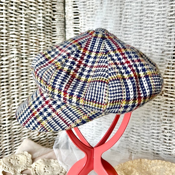 Plaid Newsboy Cap - Etsy