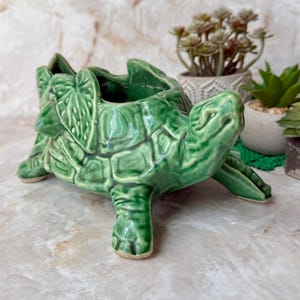 Mccoy Turtle Planter, Vintage 40s 50s, Sculptural, Mccoy Pottery, Mid ...