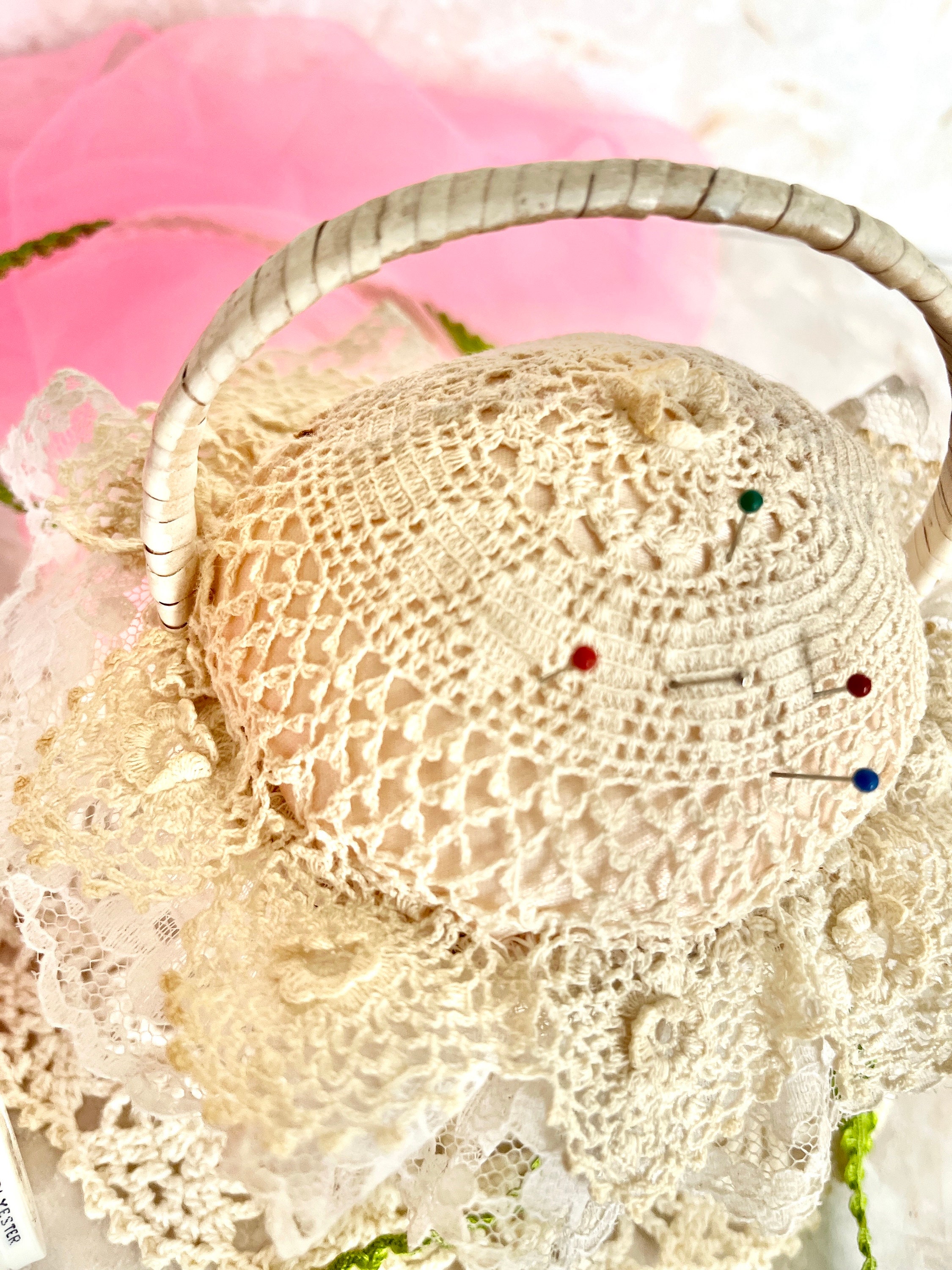 Vintage Pin Cushion, Ladies Hat Design, Handcrafted, Sewing Notion ...