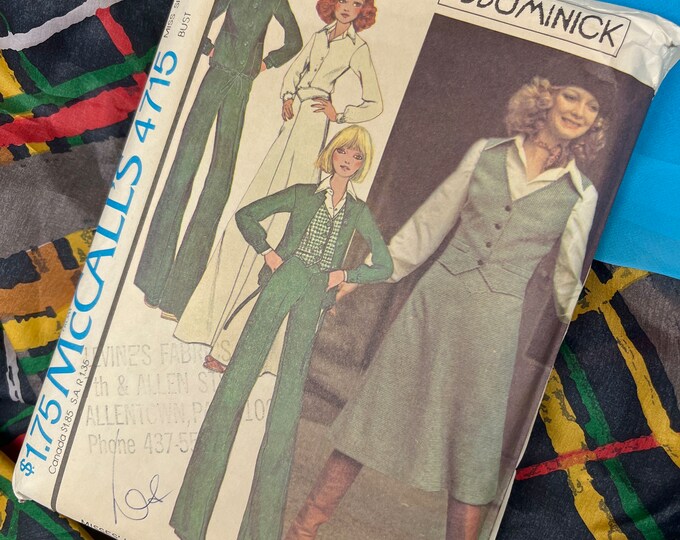 Vintage 70s Sewing Pattern, Bell Bottoms, Wide Legs Pants, Skirt, Tops ...