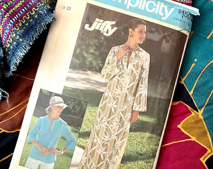 Caftan Maxi Sewing Pattern, Side Slits Kaftan, Tunic Top, Simplicity 7521, Angel Sleeves, Hippie ...