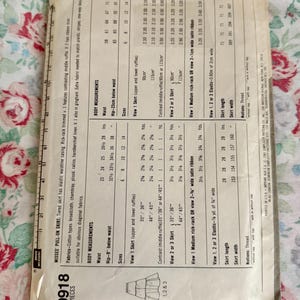 Vintage Sewing Pattern, Tiered Skirt, Prairie, Full Skirt, Factory ...