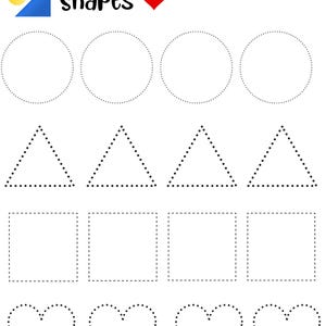 Preschool, Kindergarten, Shape Worksheets - Etsy