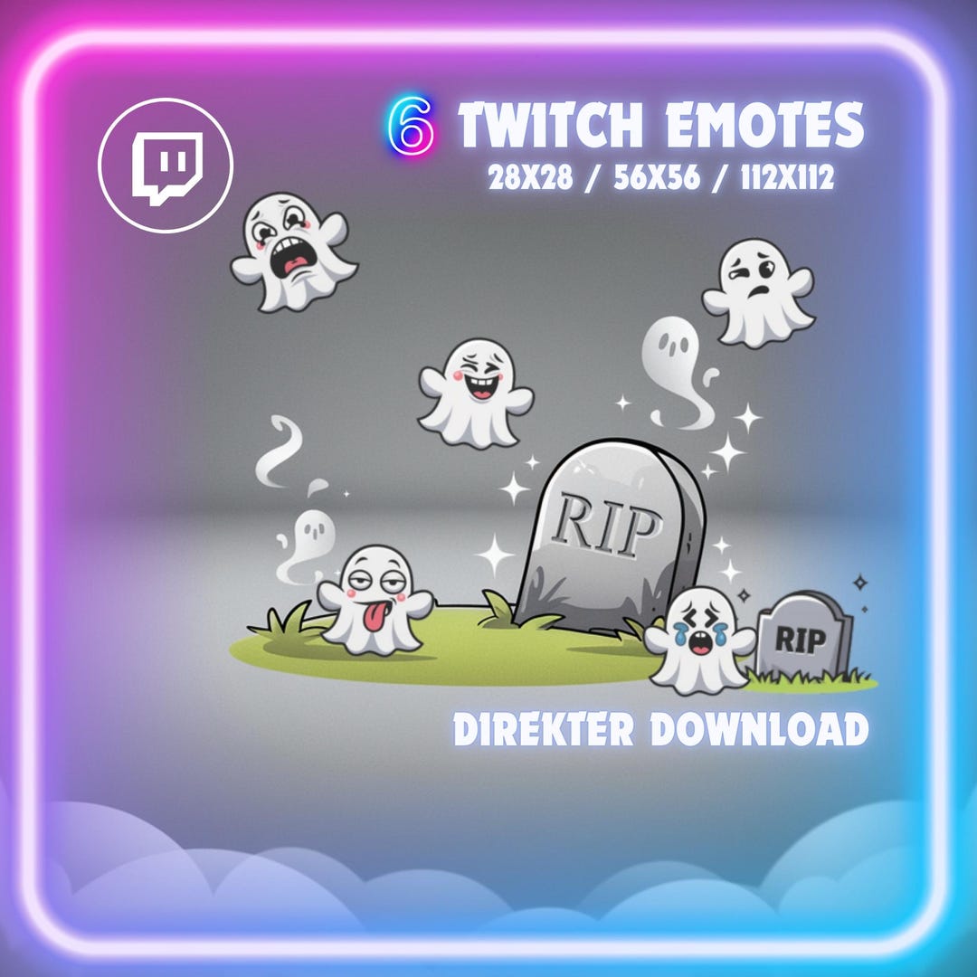RIP Twitch Emote Set Funny Game Over & Fail Emotes for Streamers PNG ...