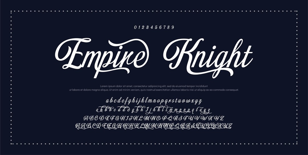 Empire Knight - Handwritten Script Font, Cricut Fonts, Calligraphy ...