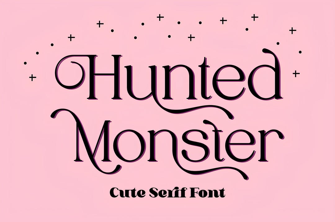 Hunted Monster Font - Serif Font, Modern Font, Boho Font, Branding Font ...