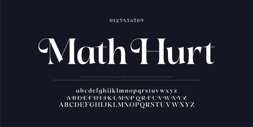 Math Hurt Font - Serif Font, Modern Font, Stylish Font, Classy Fonts ...