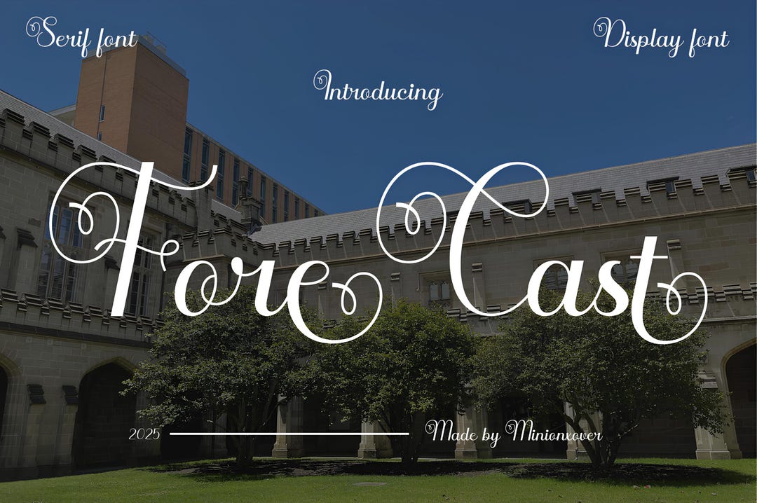 Fore-cast Modern Elegant Serif Font, Boho Font, Modern Font, Canva Font, Procreate Font, Cricut ...