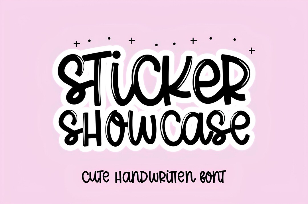 Sticker Font - Cute Handwritten Font, Cricut Fonts, Fonts for Crafters ...