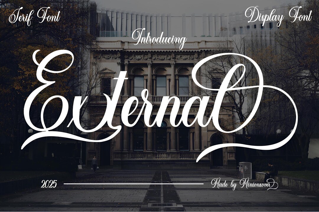 External – Elegant Ligature Serif Font | Branding Font, Serif Font ...