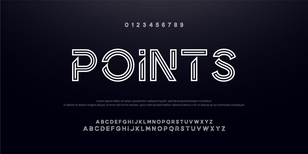 Minimal Line Font, Outline Font, Procreate Font, Logo Font, Modern Font ...