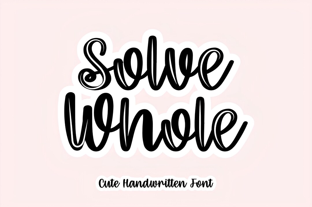 Solve Font - Handwritten Script Font, Cricut Fonts, Goodnotes Font ...