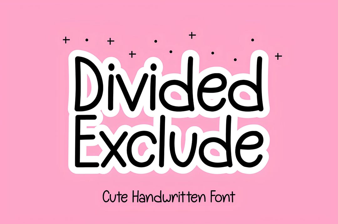 Divided Font - Cute Handwritten Font, Fonts for Cricut, Fun Font ...