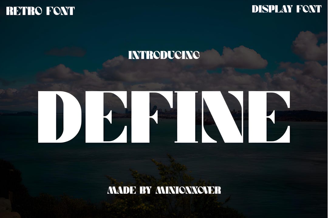 DEFINE - Modern Elegant Serif Font, Boho Font, Modern Font, Canva Font, Procreate Font, Cricut ...