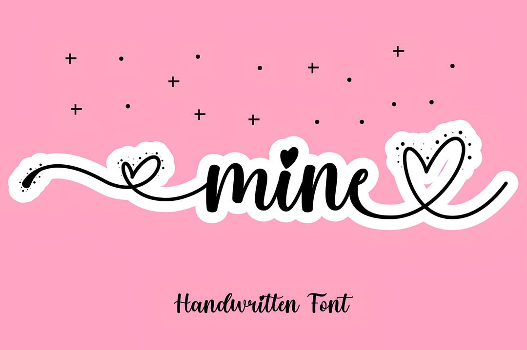 Mine Font - Handwritten Script Font, Cricut Fonts, Calligraphy, Modern ...