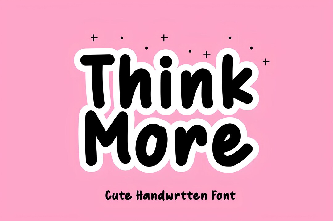 Think Font - Cute Handwritten Font, Procreate Font, Cricut Font, Fonts ...