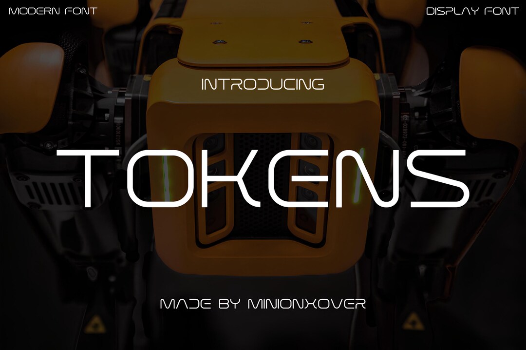 TOKENS Minimal Line Font: Outline Font (OTF & TTF) - Etsy