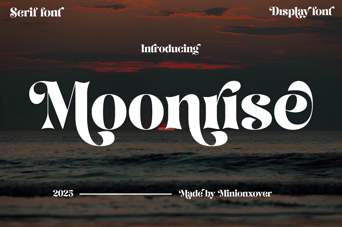 Moonrise - Elegant Serif Font, Retro Font, Canva Font, Modern Font ...