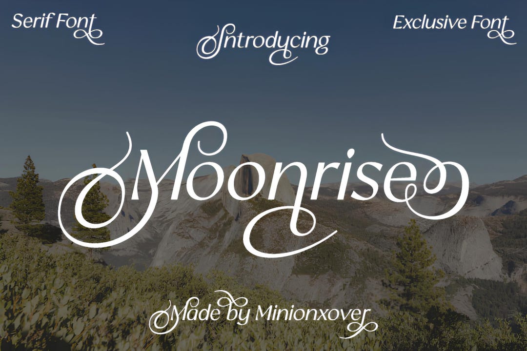 Moonrise Font - Serif Font, Modern Font, Boho Font, Branding Font ...