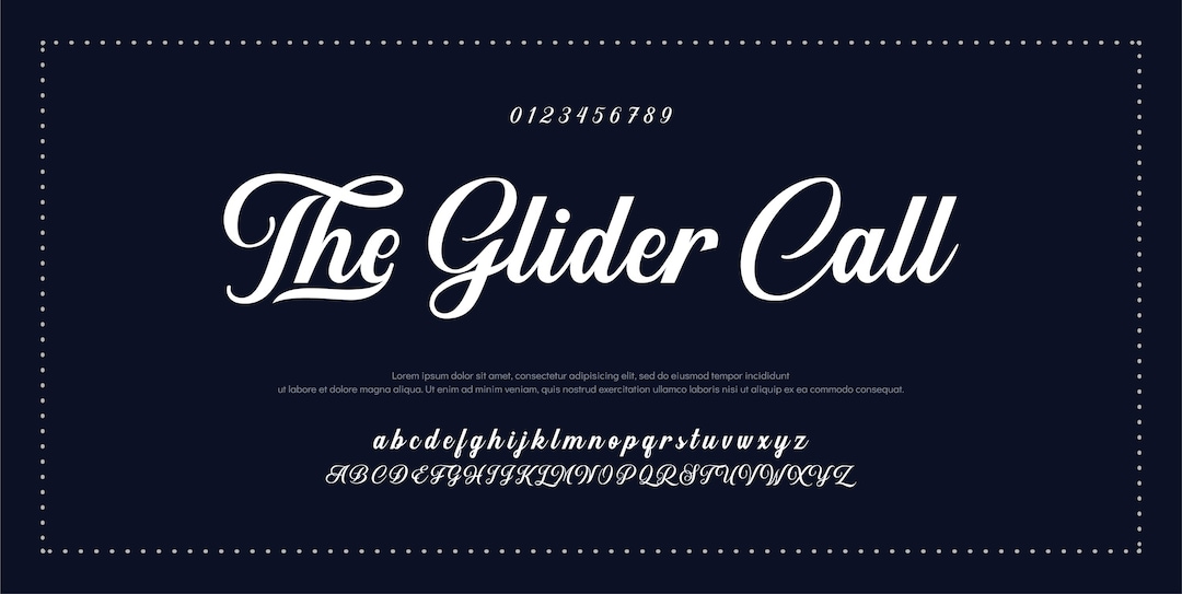 The Glider Call Font - Handwritten Script Font, Cricut Fonts, Calligraphy, Modern Font, Fonts ...