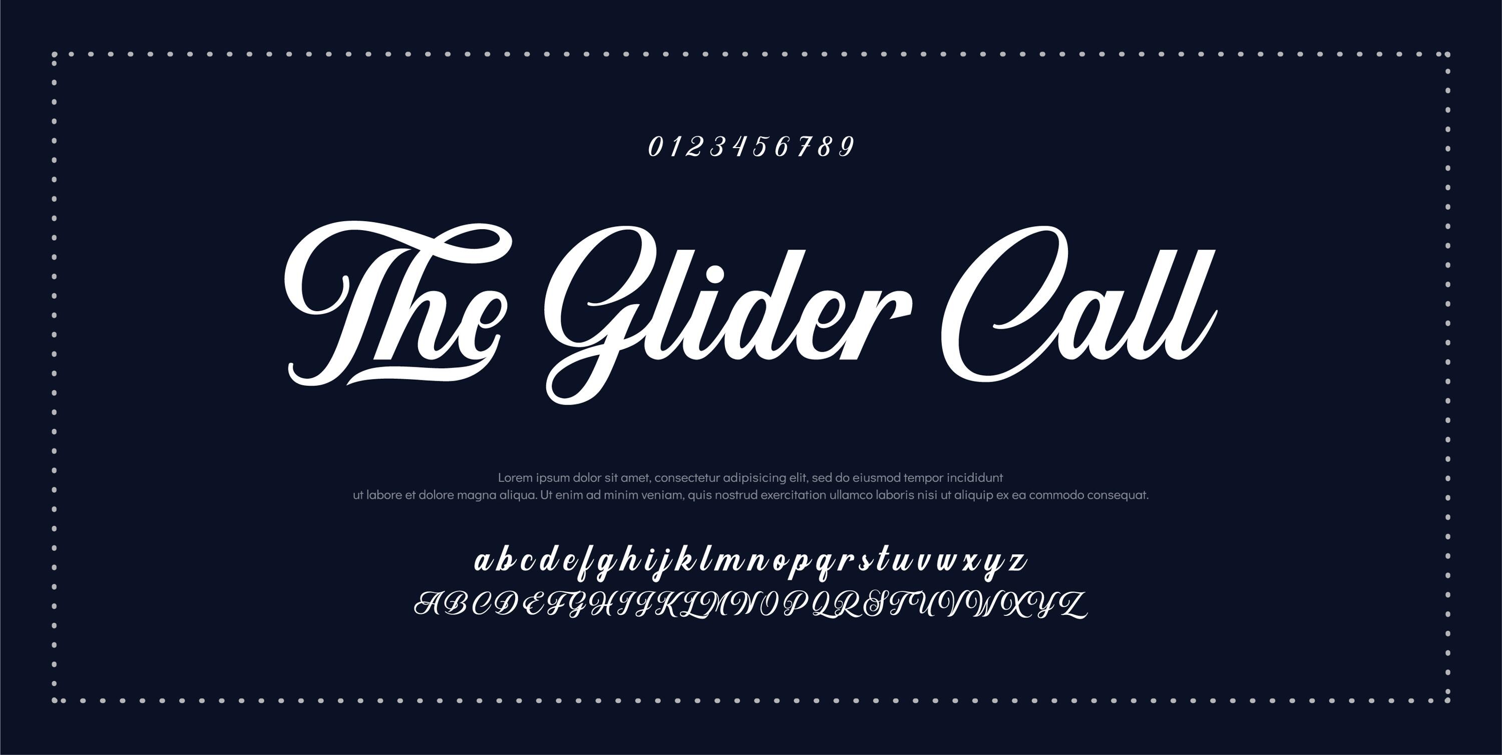 The Glider Call Font - Handwritten Script Font, Cricut Fonts ...