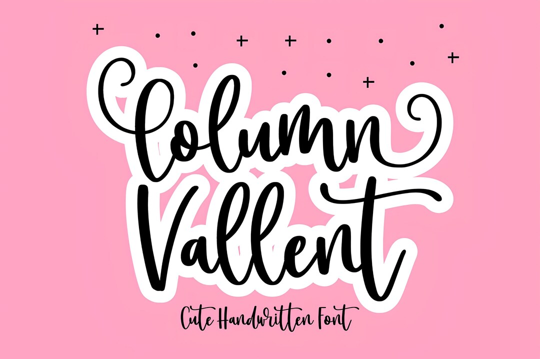 Column Font - Script Font, Cricut Fonts, Bold Script Font, Cursive Font ...